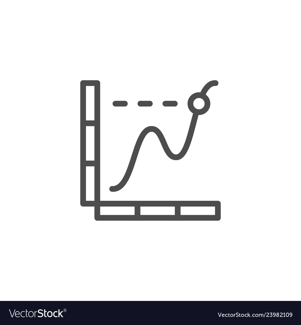 Graph line icon Royalty Free Vector Image - VectorStock