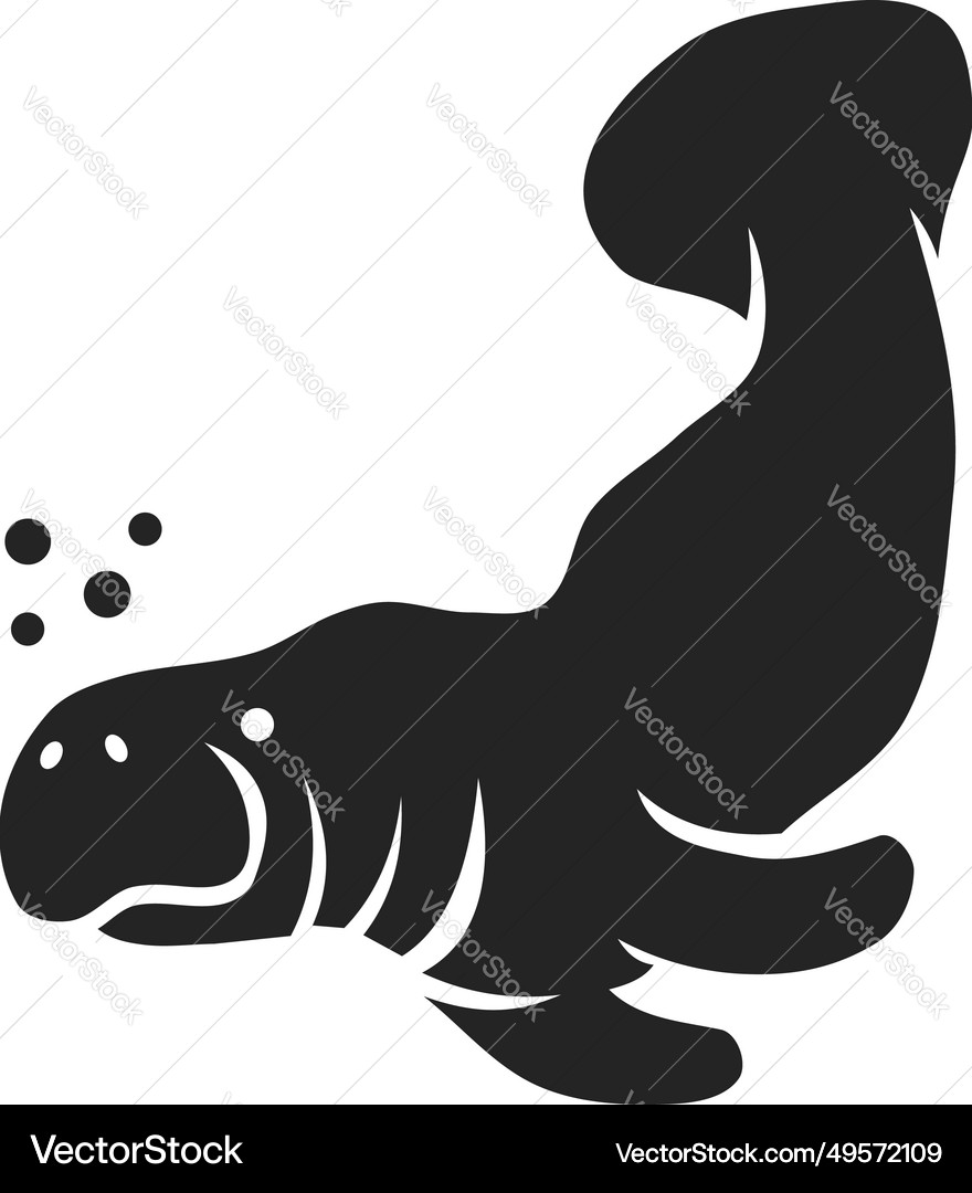Manatee logo template isolated brand identity Vector Image