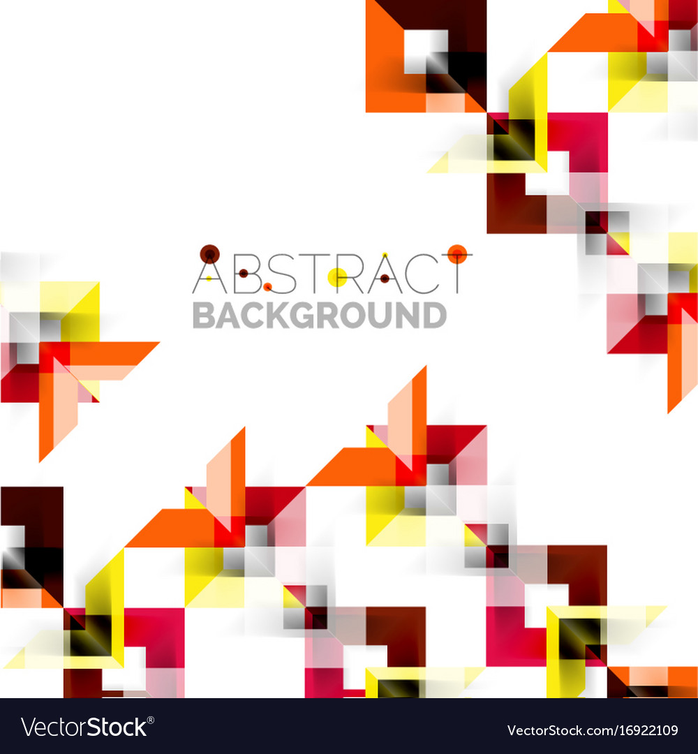 Modern square geometric pattern design on white Vector Image