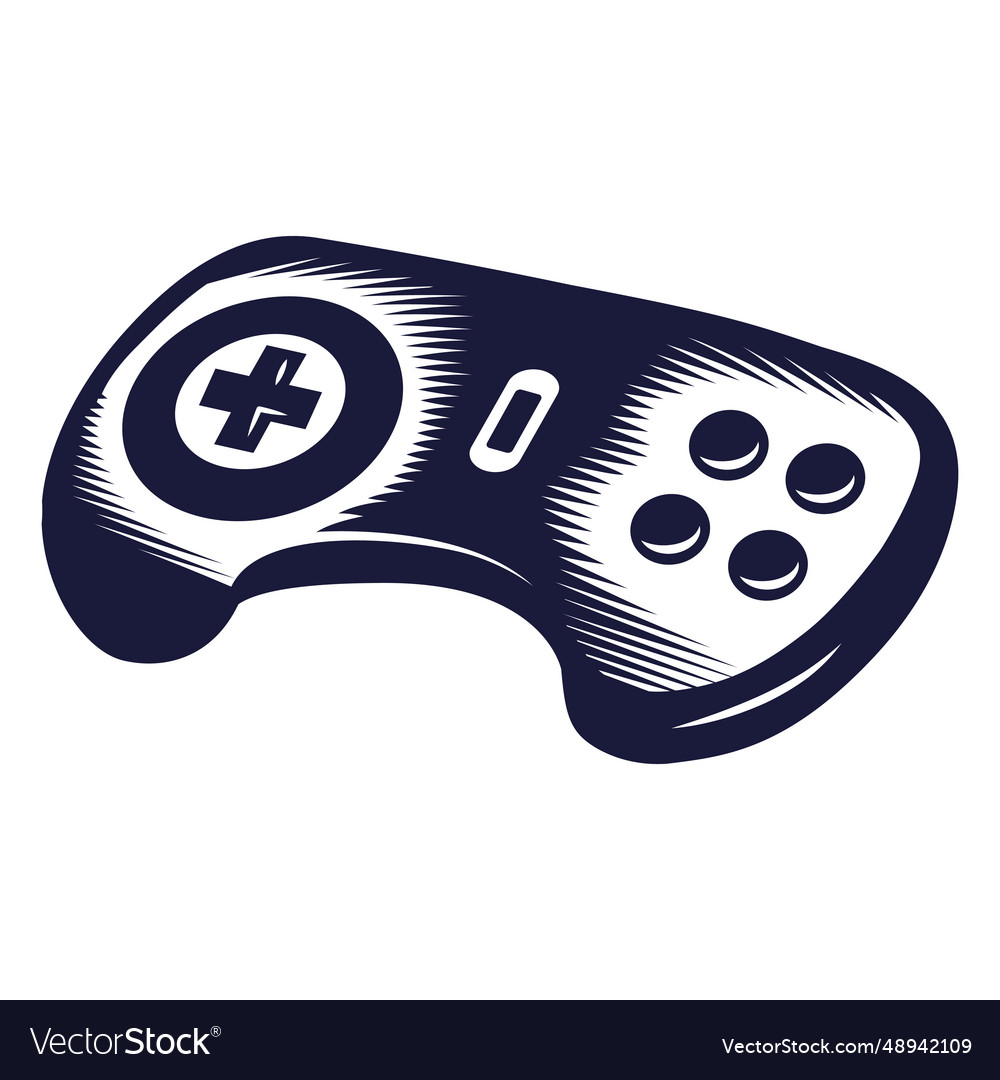 Oldschool console controller Royalty Free Vector Image