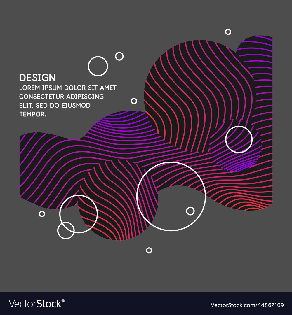 Organic forms with dynamic waves and lines Vector Image