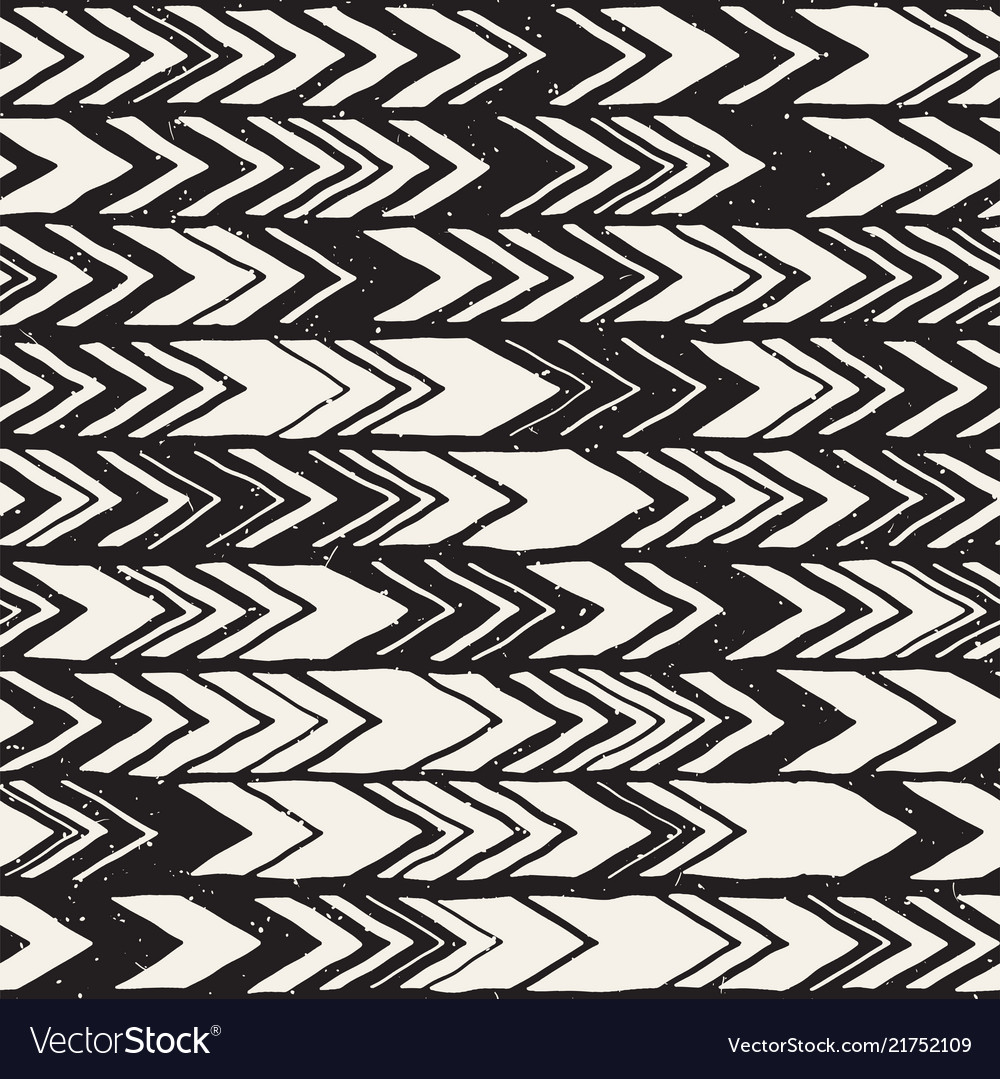 Seamless hand drawn style chevron pattern Vector Image