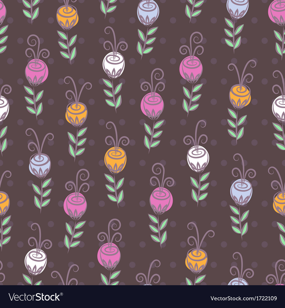 Seamless pattern with flowers Royalty Free Vector Image