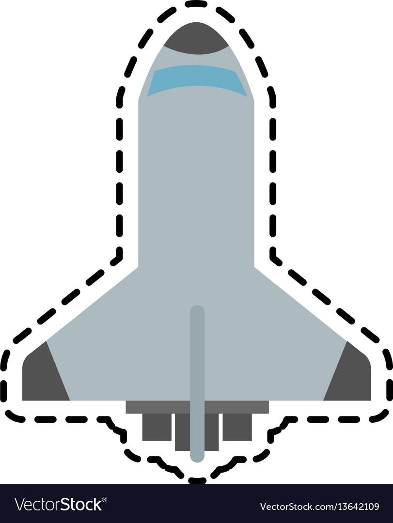 Space shuttle icon image Royalty Free Vector Image
