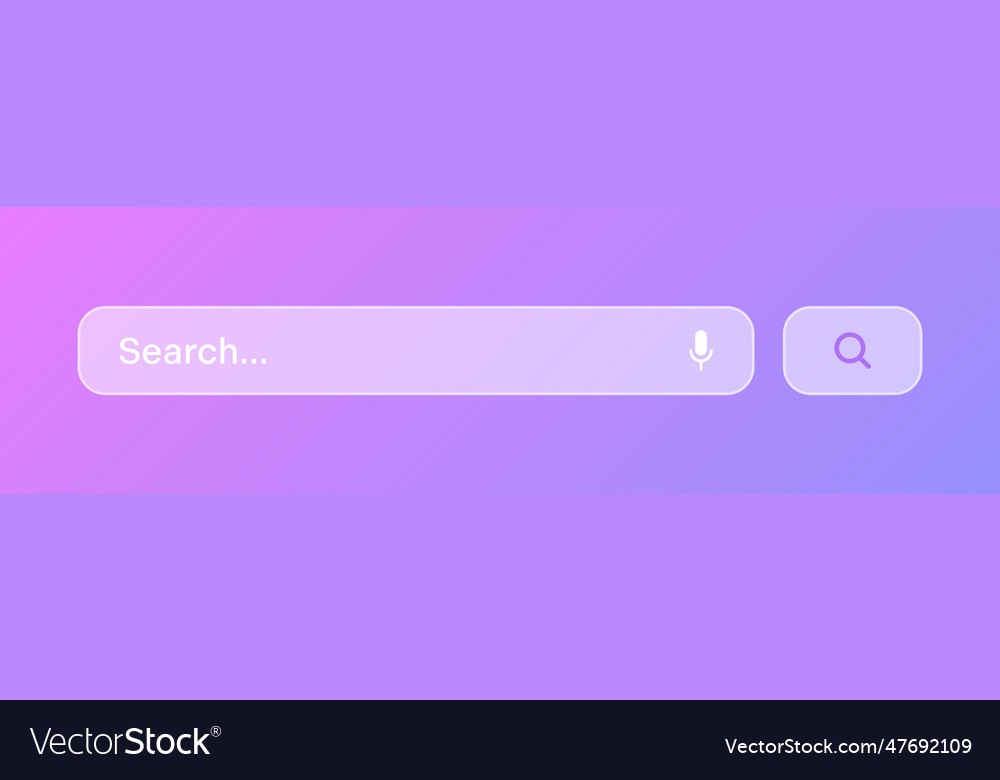 Transparent search bar internet browser engine Vector Image