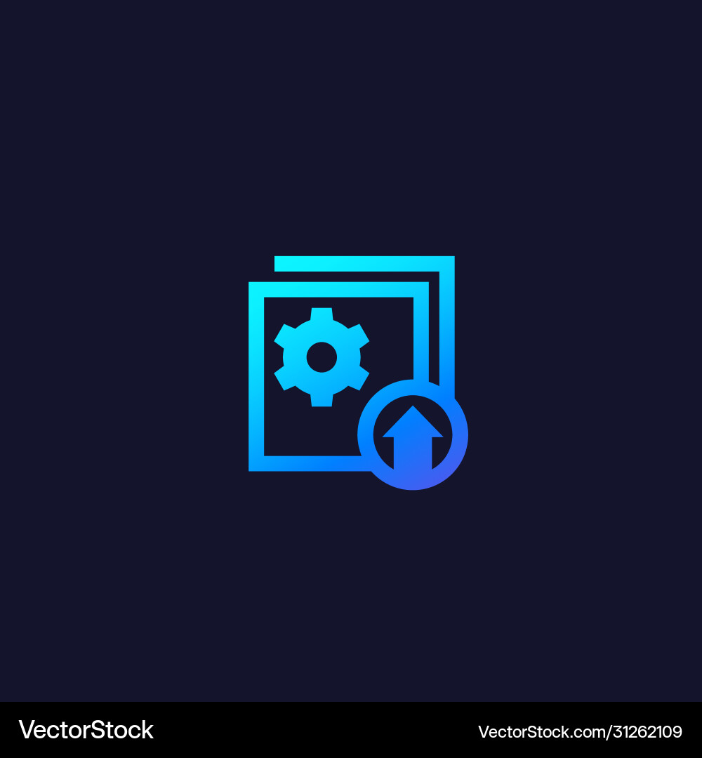 Upgrade update icon Royalty Free Vector Image - VectorStock