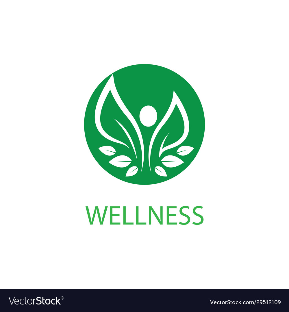 Wellness logo template Royalty Free Vector Image