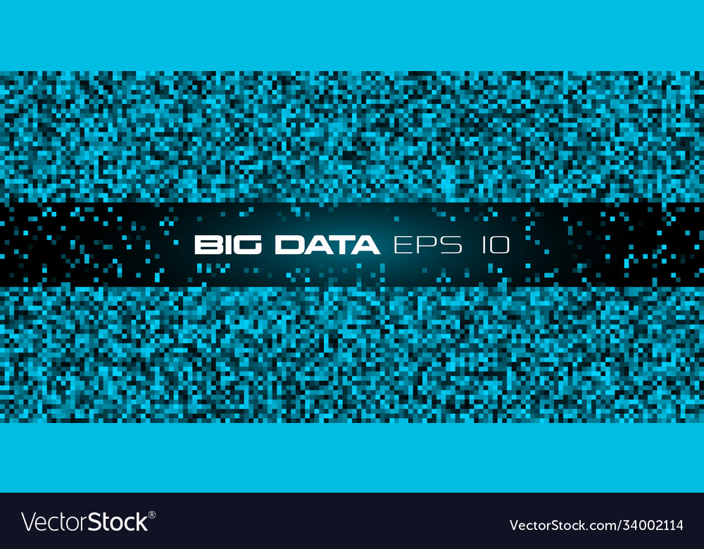 Big data visualization blue abstract data Vector Image