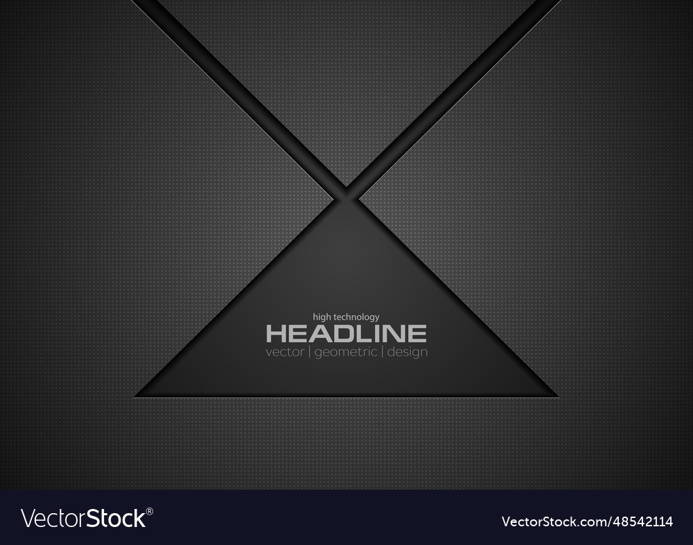 Black technology concept abstract background Vector Image