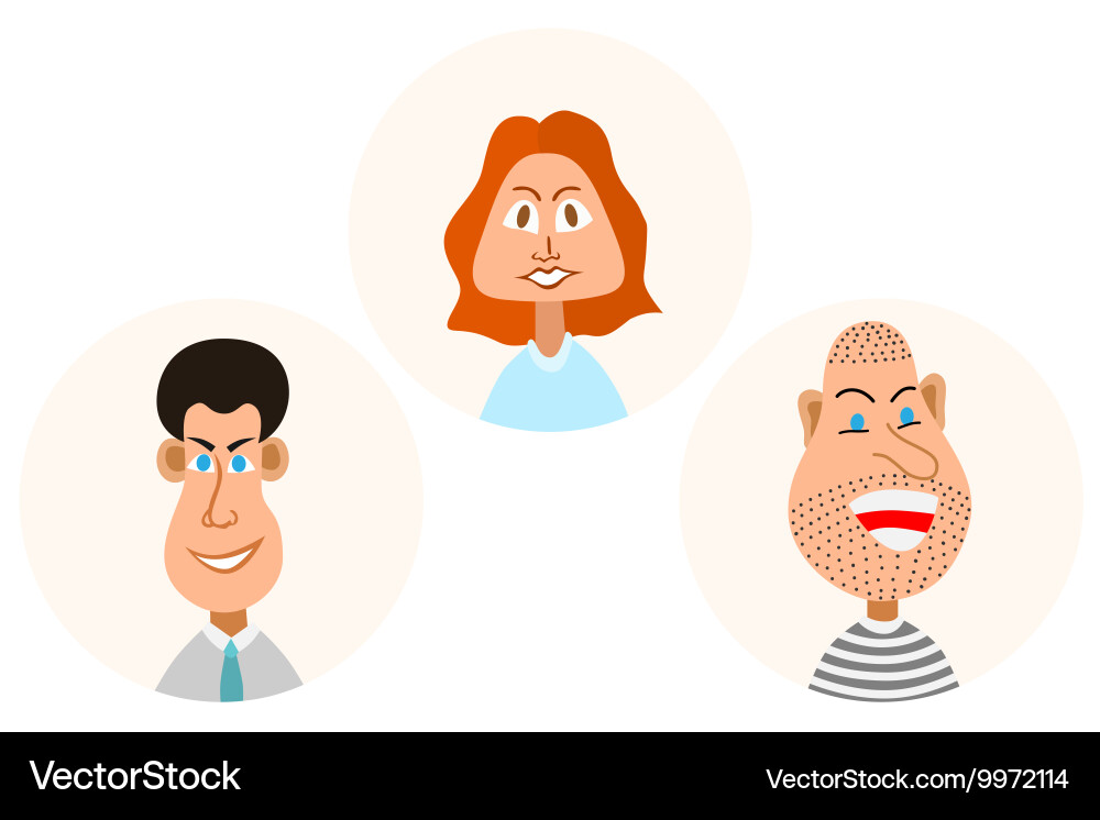 Characters set Royalty Free Vector Image - VectorStock
