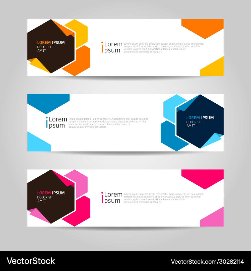 Colorful banner background design modern abstract Vector Image