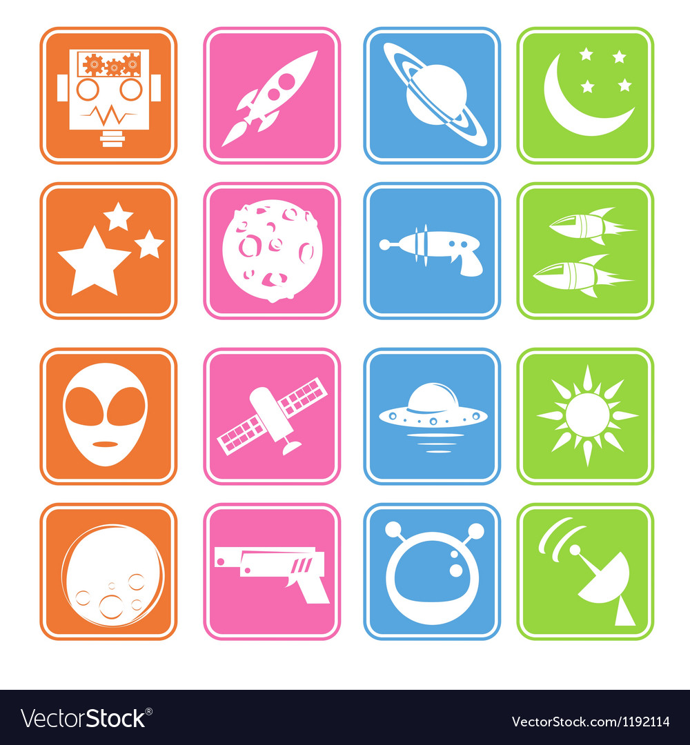 Outer space icon basic style Royalty Free Vector Image