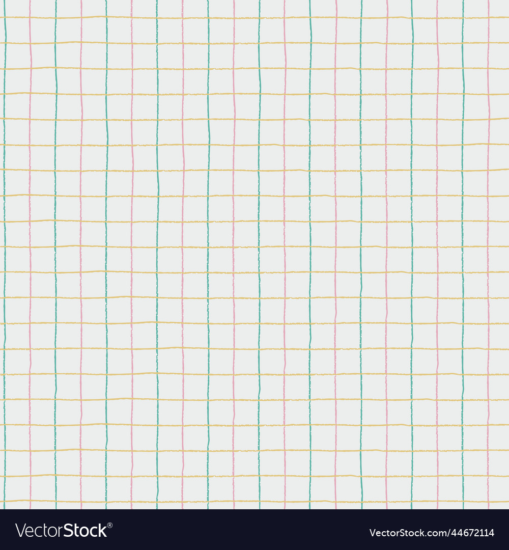 Seamless plaid pattern with hand drawn grid Vector Image