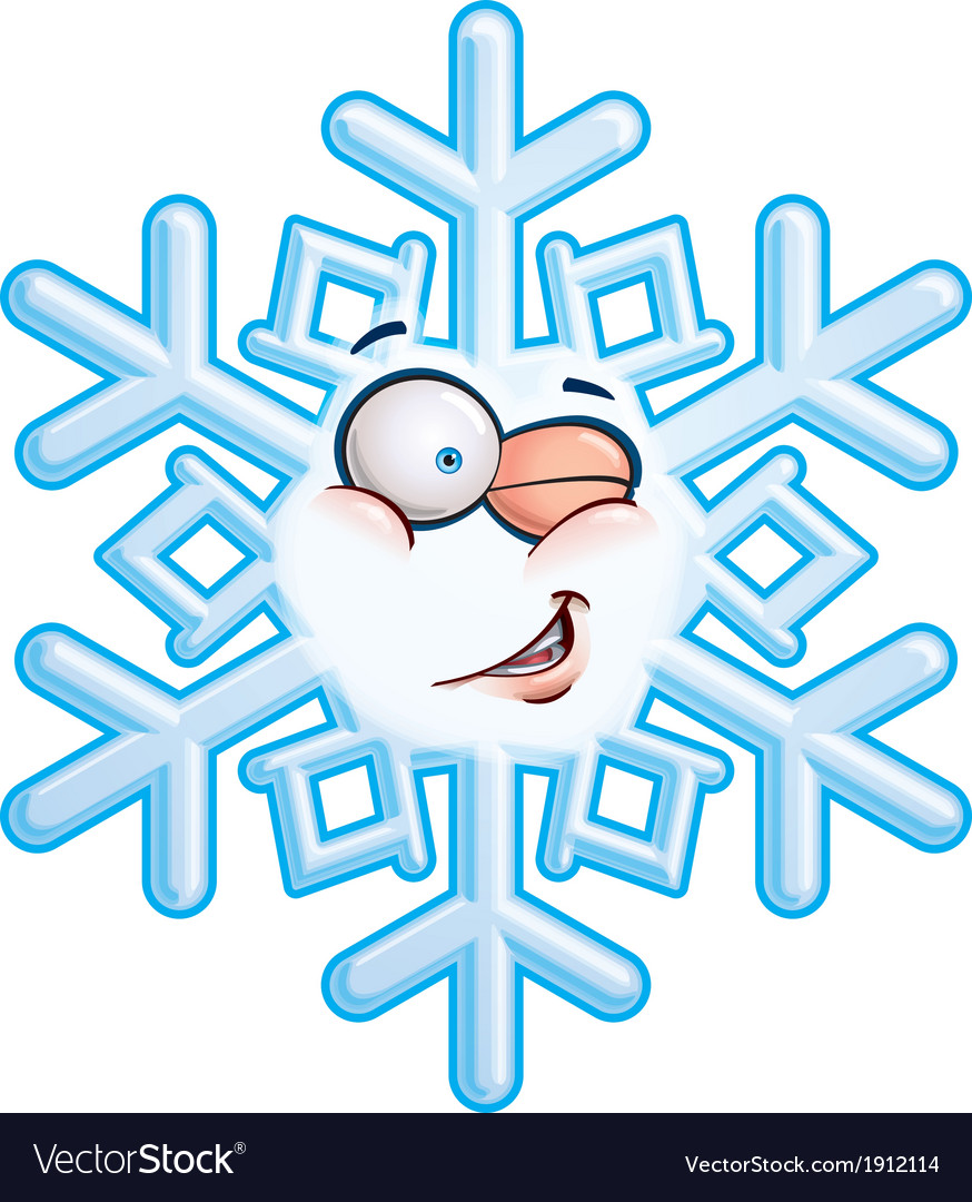Snowflake Head Winging Royalty Free Vector Image