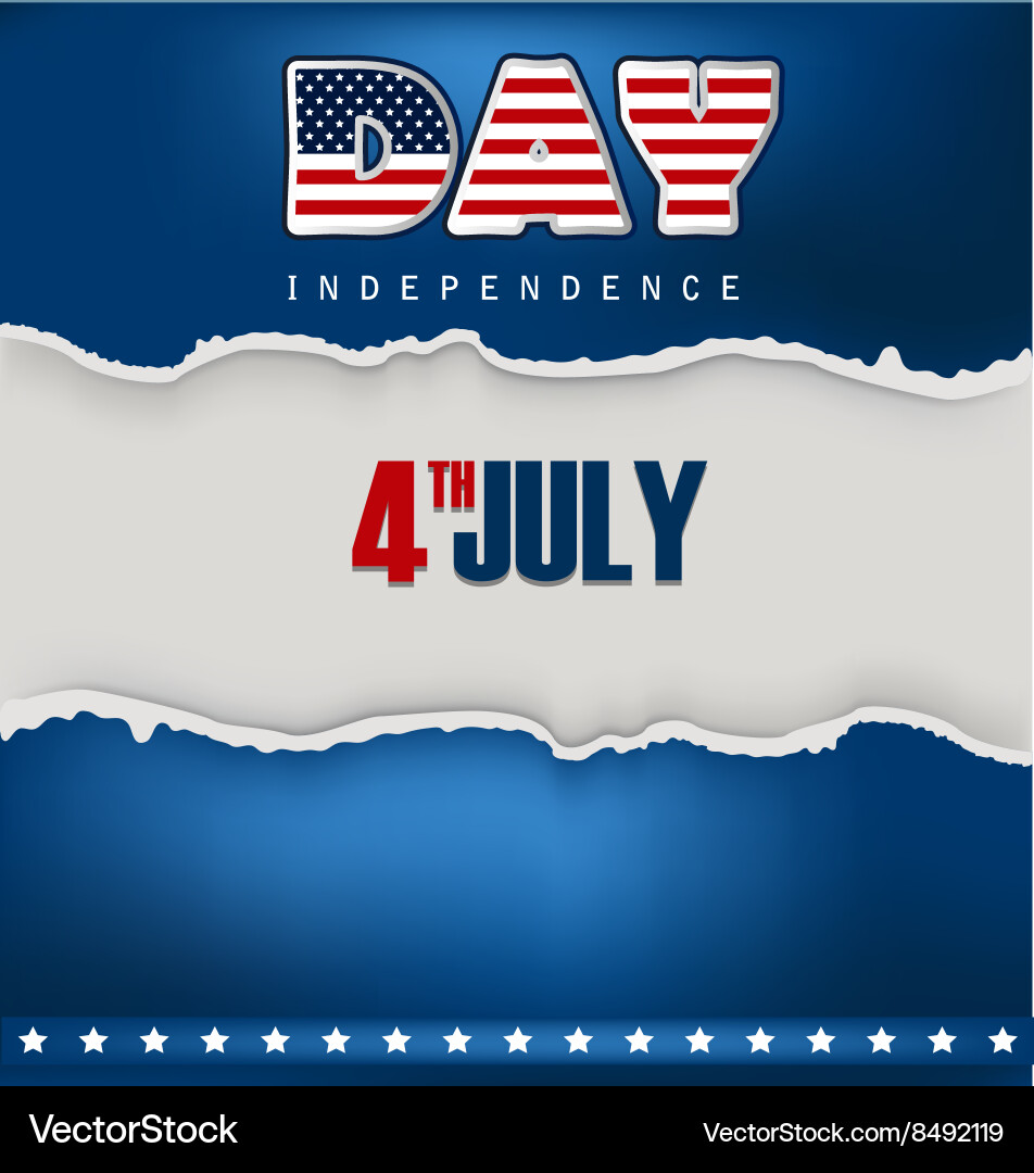 4th of july - abstract flag design independence Vector Image
