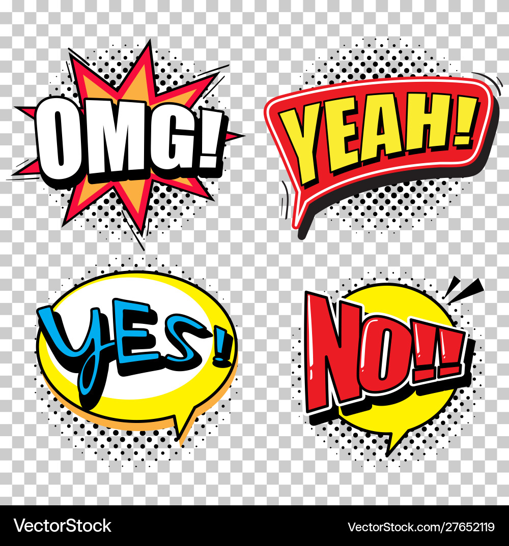 Expression words design for four Royalty Free Vector Image