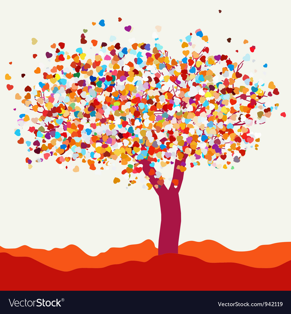 Heart tree Royalty Free Vector Image - VectorStock