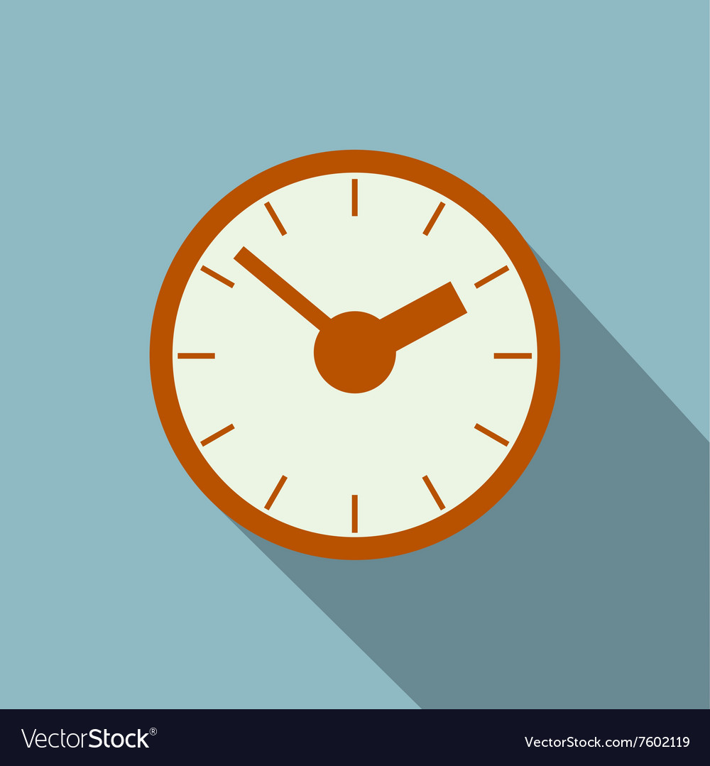 Image timer long shadow Royalty Free Vector Image