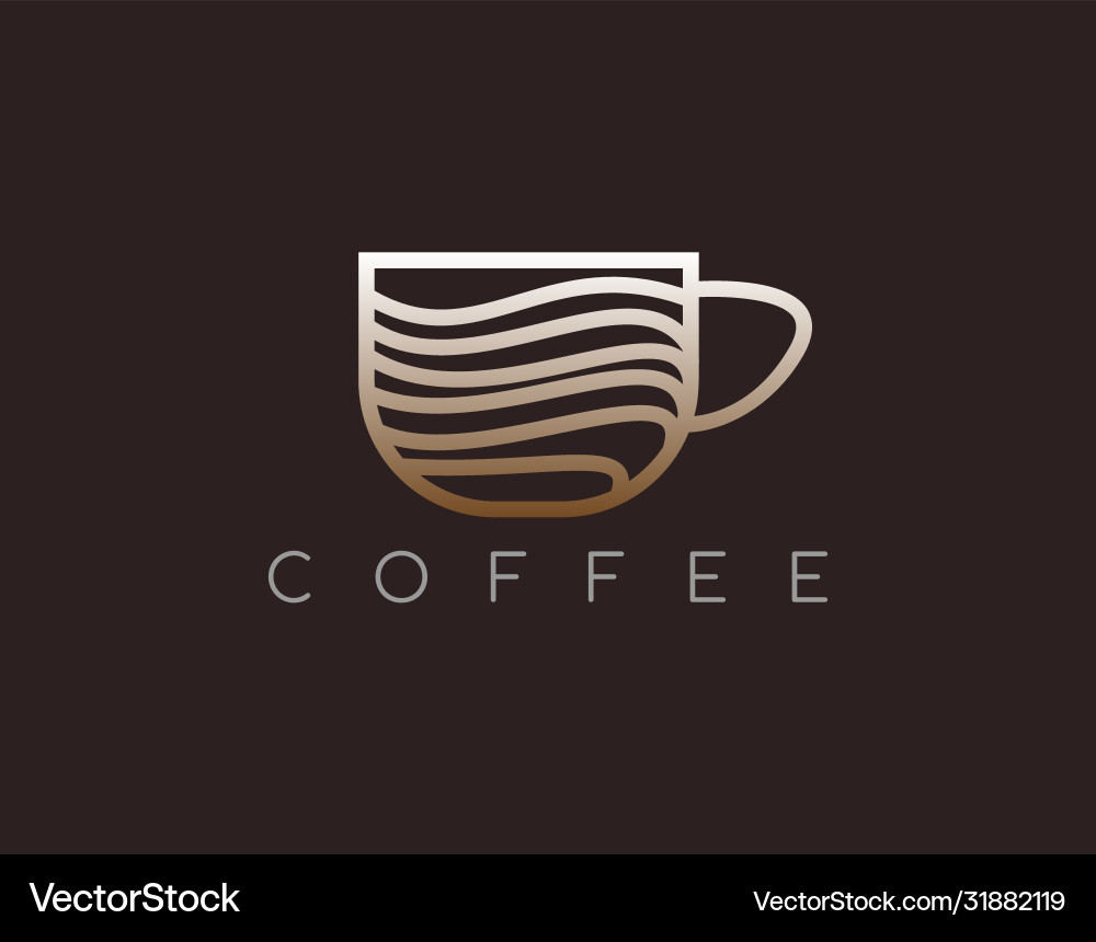 Lovely and unique logo coffee shop Royalty Free Vector Image
