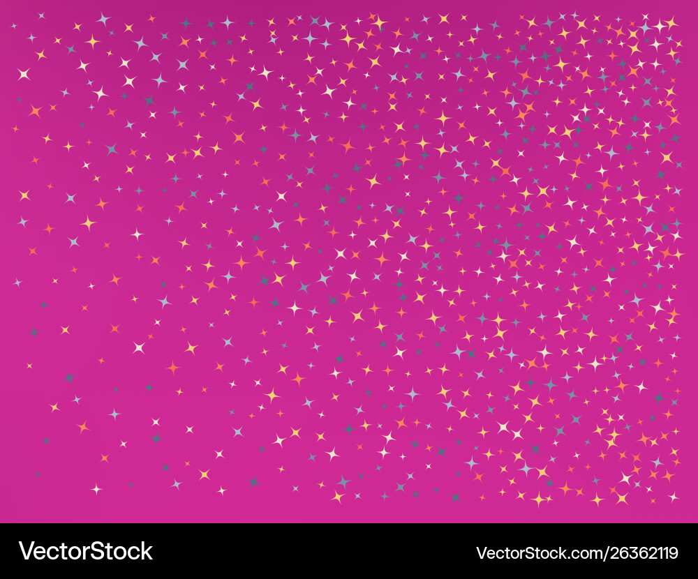 Magenta color background stars confetti Royalty Free Vector