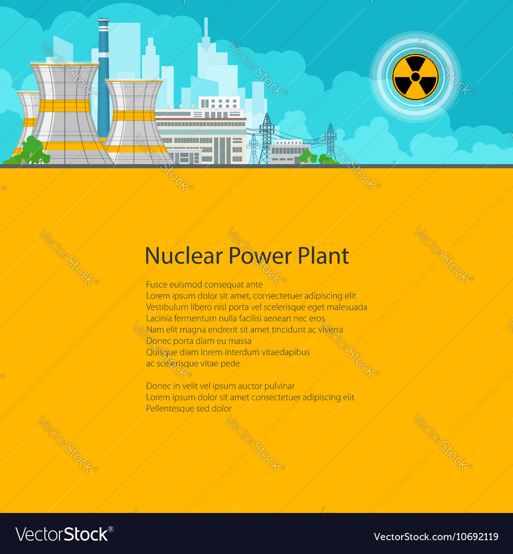 Nuclear power plant Royalty Free Vector Image - VectorStock