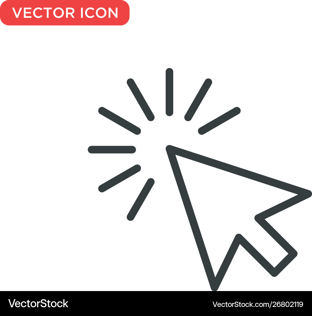 Pointer cursor icon design Royalty Free Vector Image