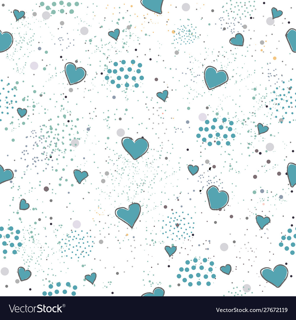 Seamless heart pattern Royalty Free Vector Image