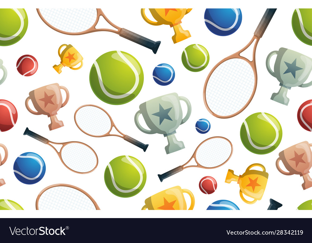 Tennis seamless pattern seamless pattern Vector Image