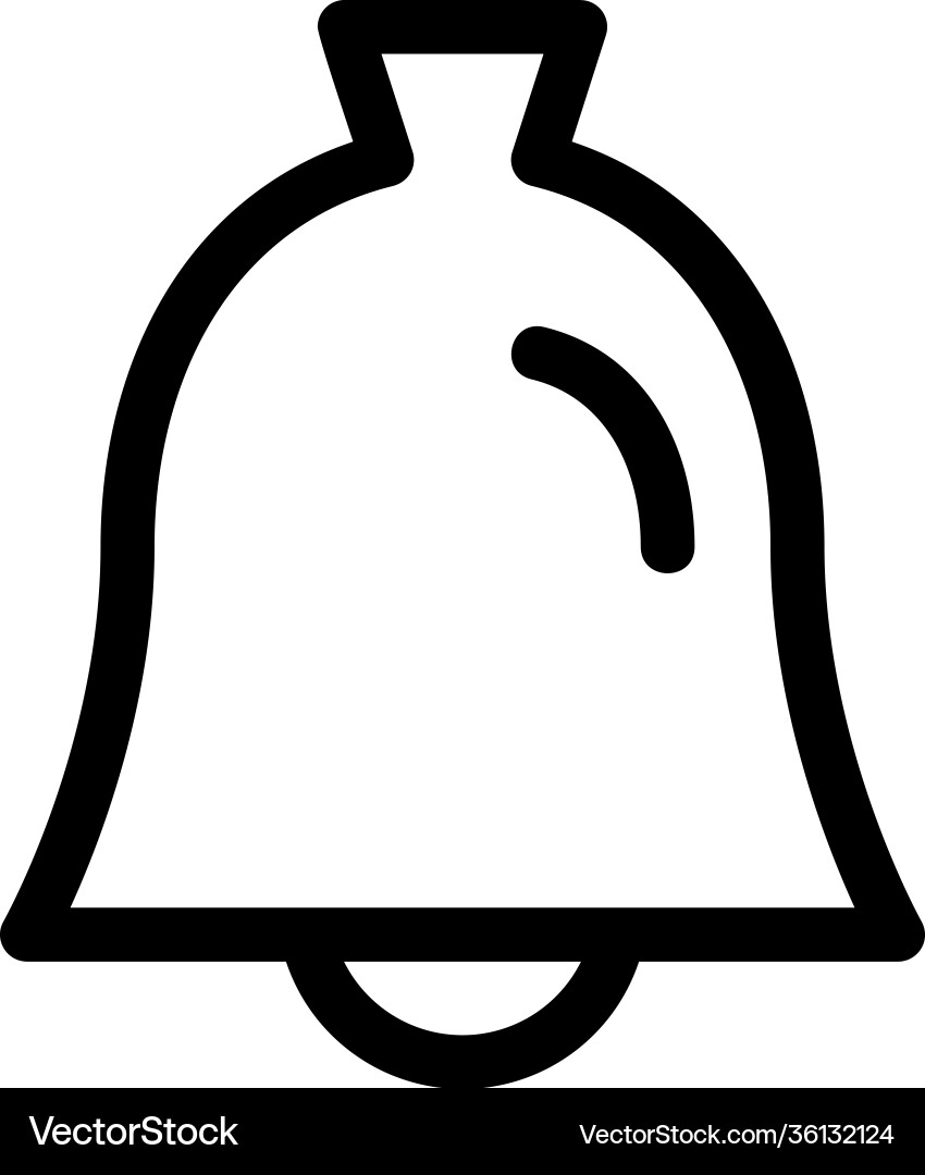 Bell icon or logo isolated sign symbol Royalty Free Vector