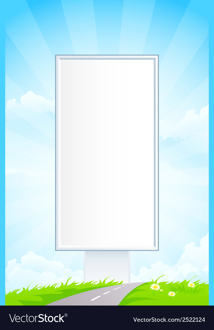 Empty billboard Royalty Free Vector Image - VectorStock
