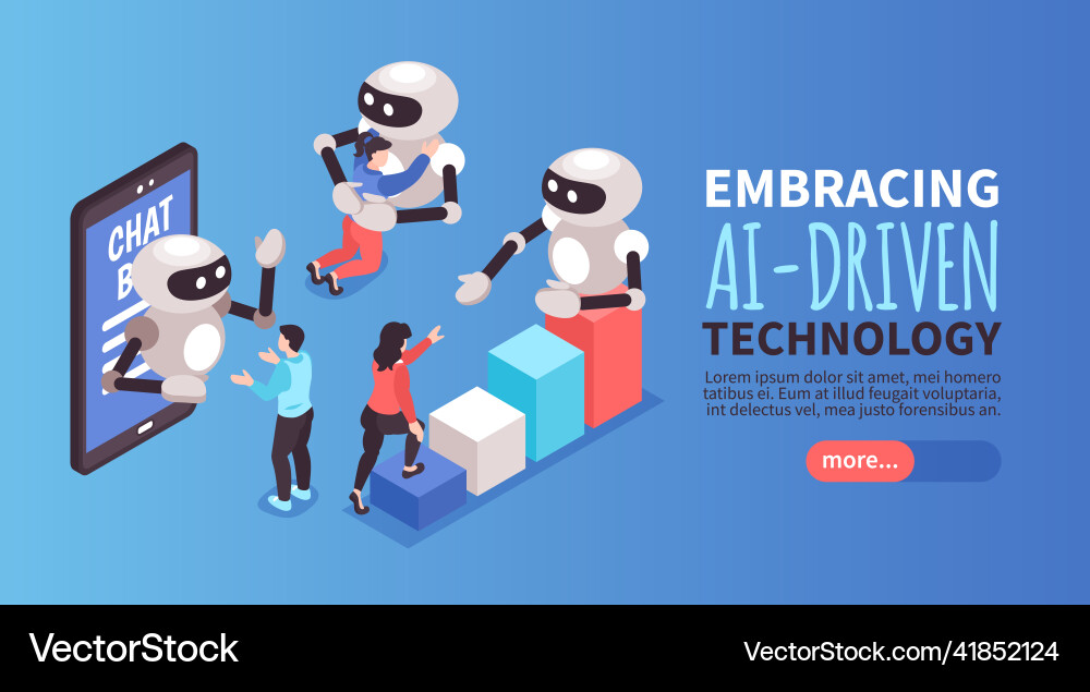 Isometric global consumer trends horizontal banner
