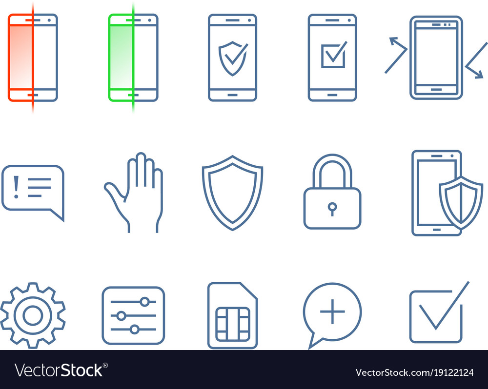 Mobile network operator icons Royalty Free Vector Image