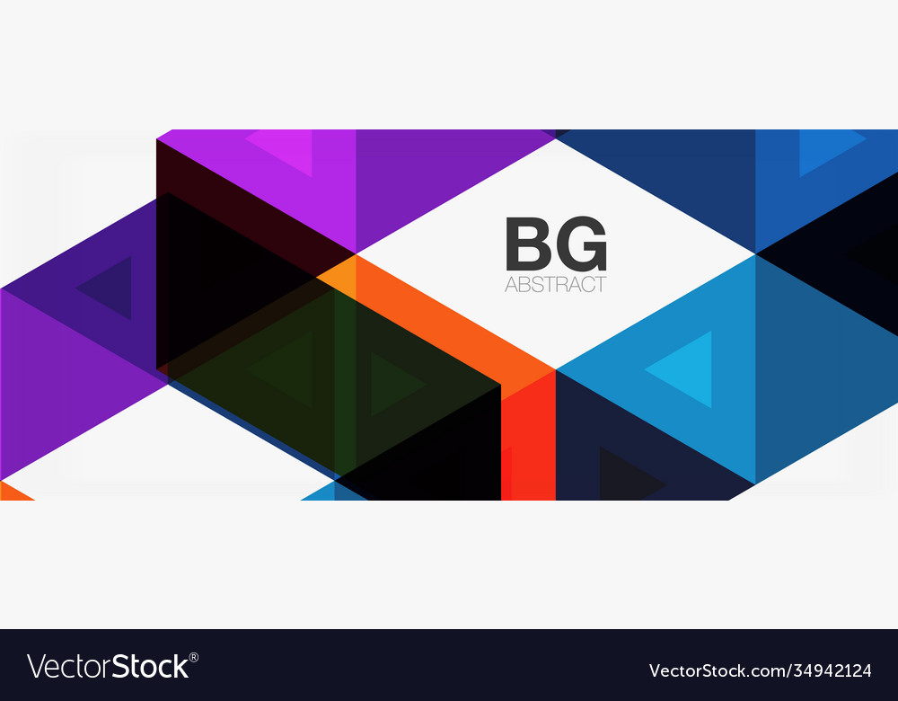 Mosaic Triangle Pattern Abstract Background Vector Image