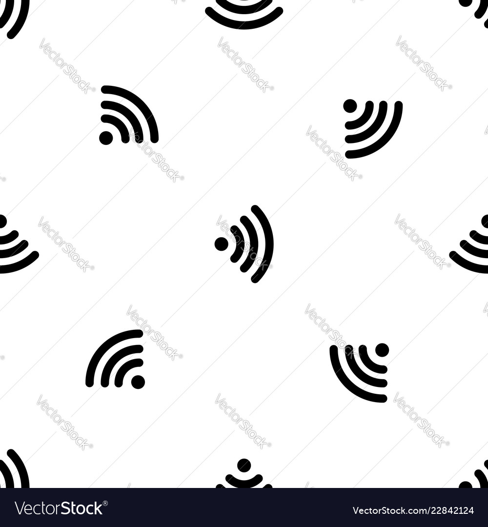 Wifi pattern seamless Royalty Free Vector Image