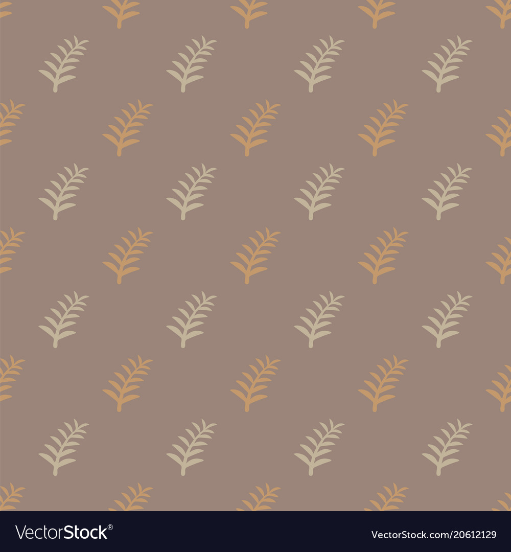 Pattern tree branches on brown background twig Vector Image