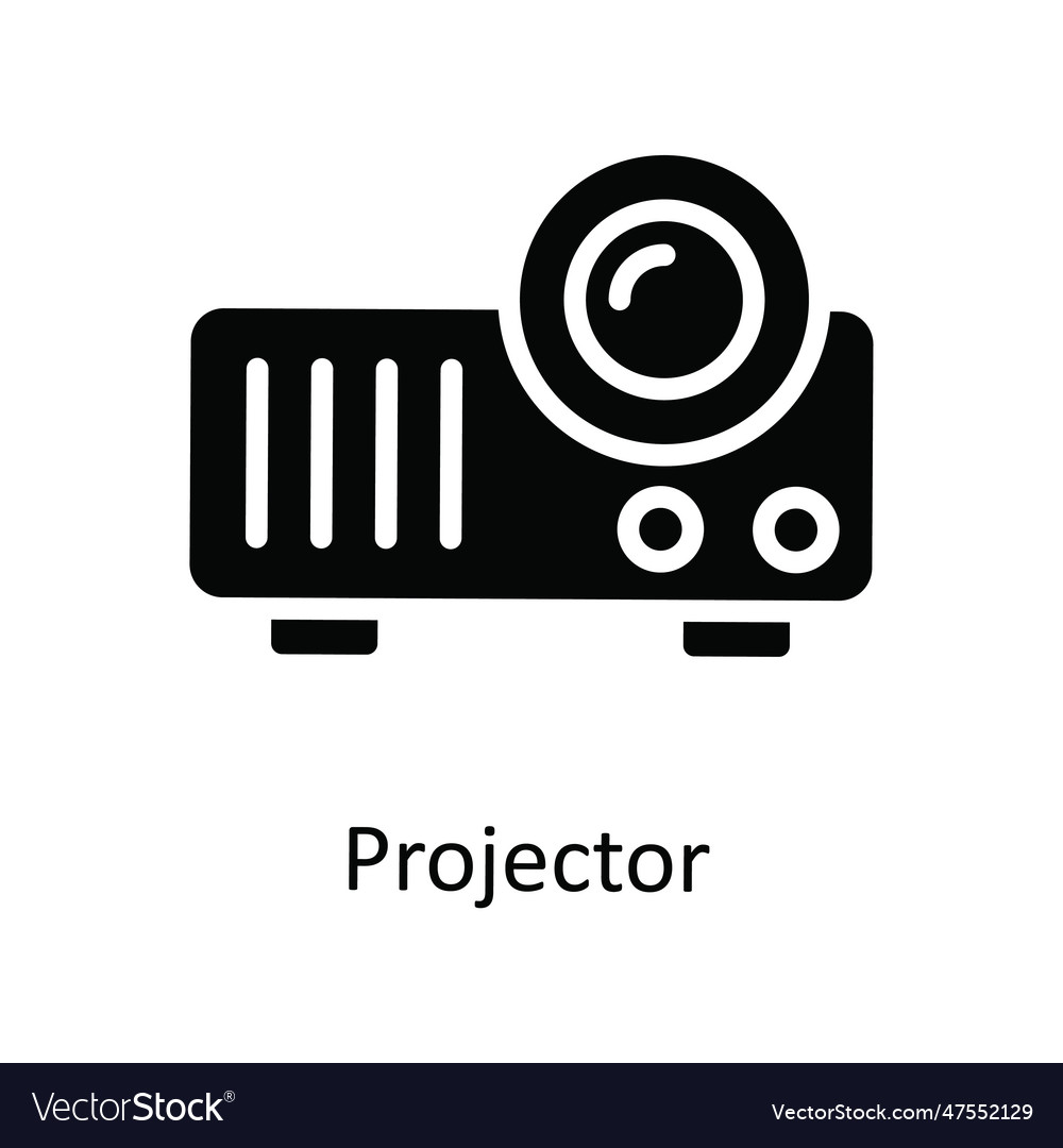 Projector solid icon design Royalty Free Vector Image