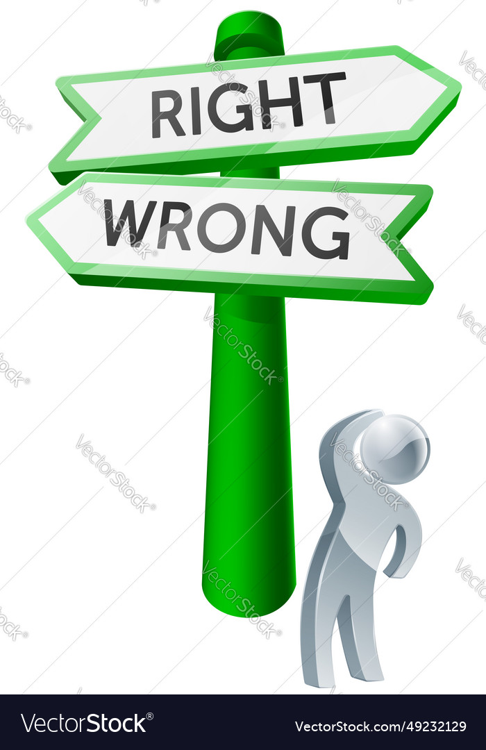 Right or wrong concept Royalty Free Vector Image
