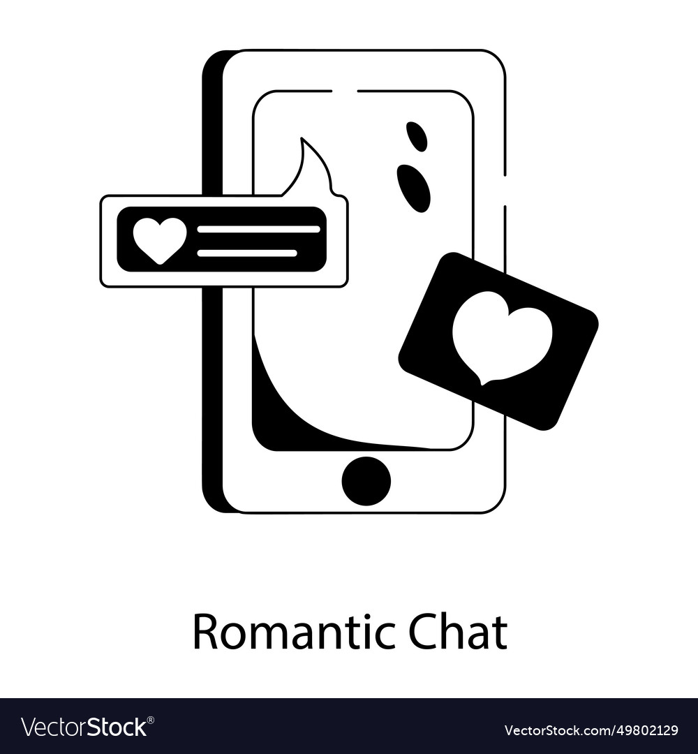Romantic chat Royalty Free Vector Image - VectorStock