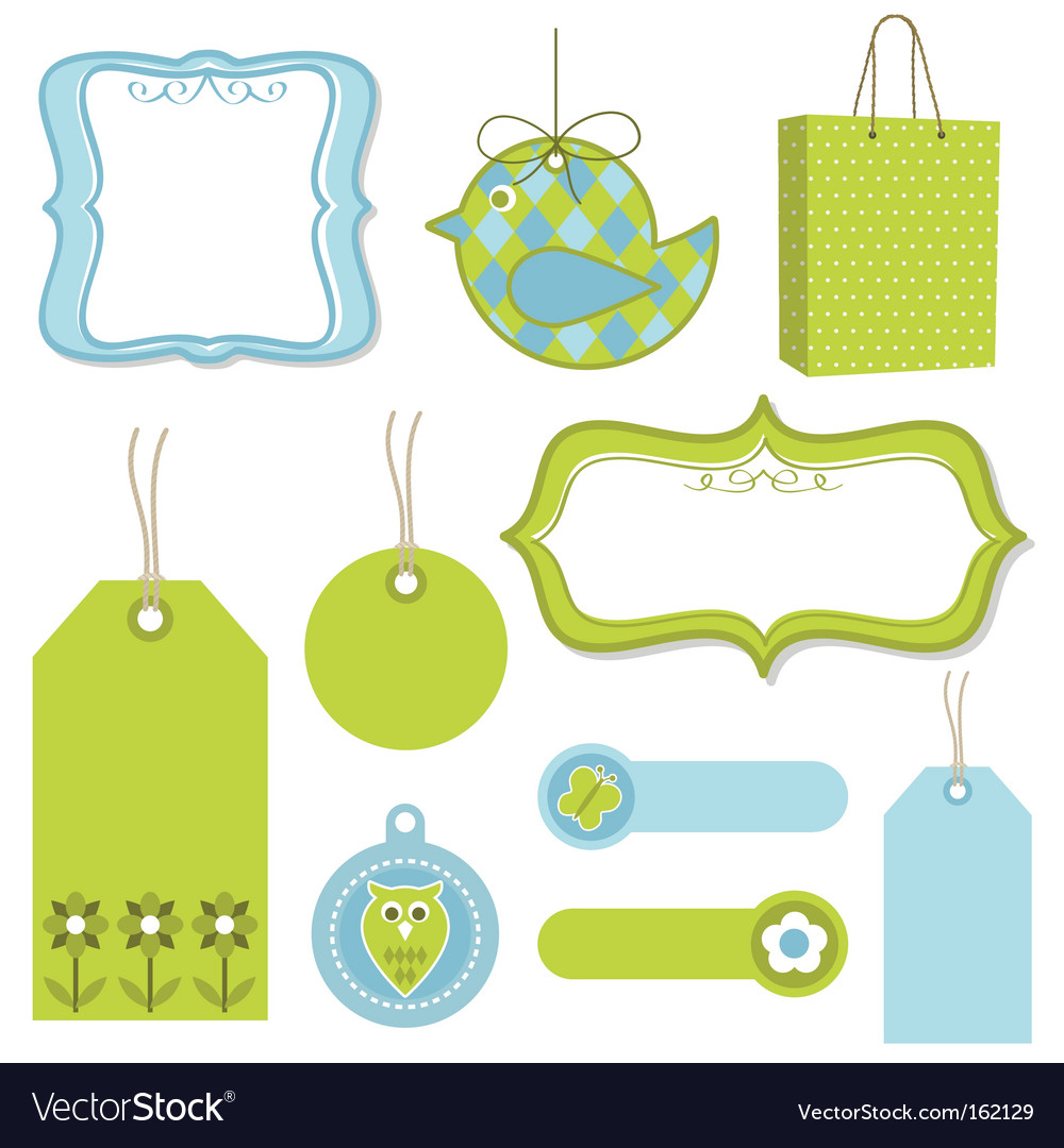 Tags and frames Royalty Free Vector Image - VectorStock
