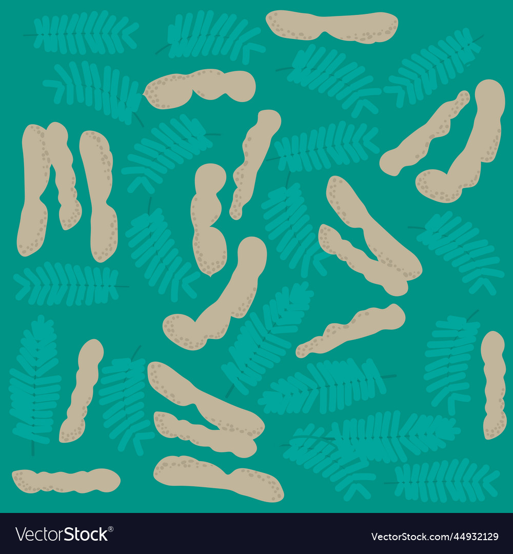 Tamarind print pattern background with Royalty Free Vector