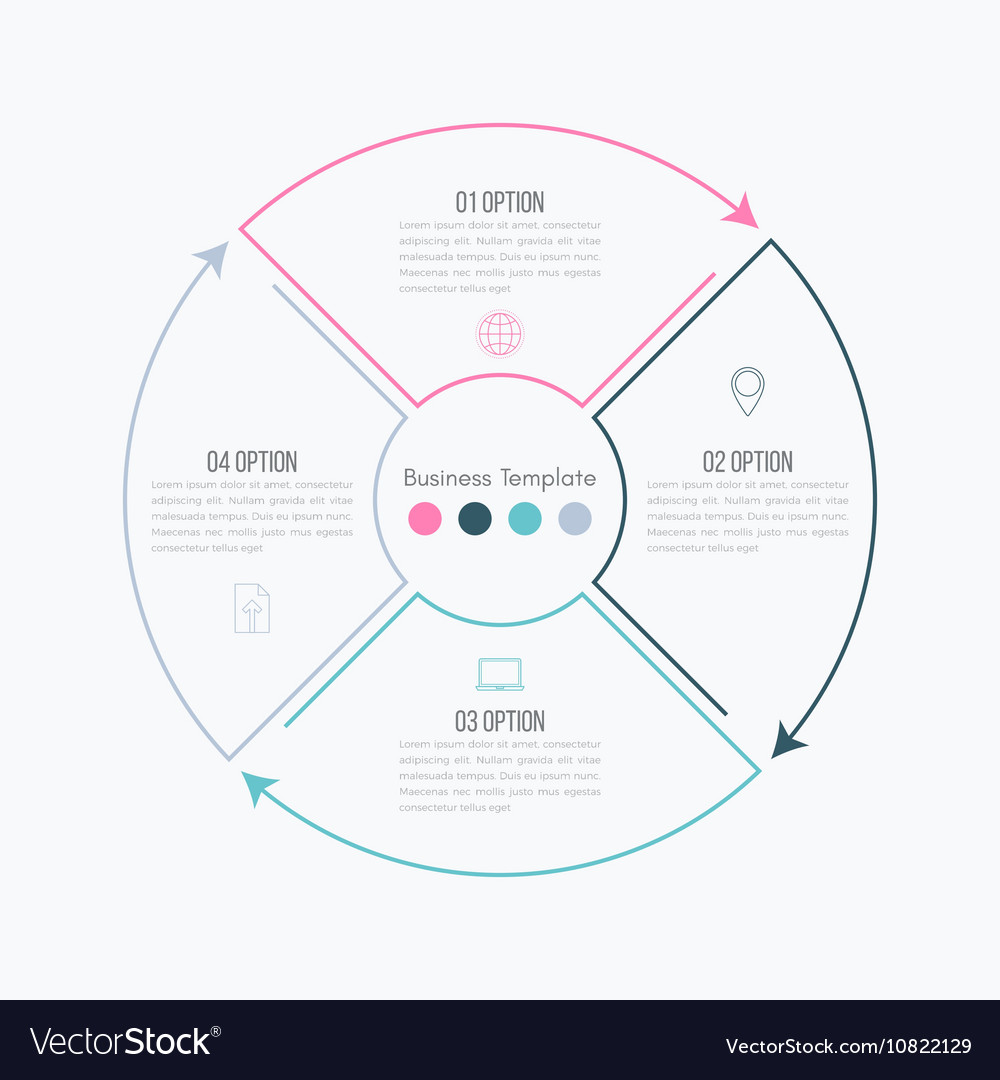 Thin line infographic element Royalty Free Vector Image