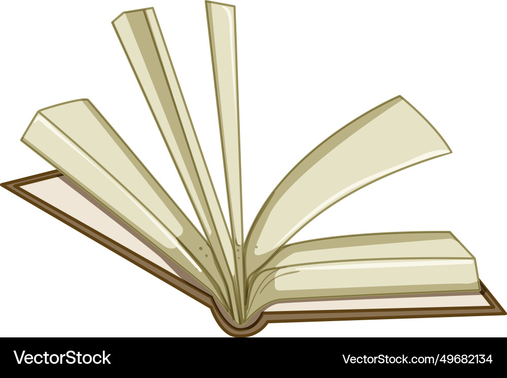 Library book open cartoon Royalty Free Vector Image