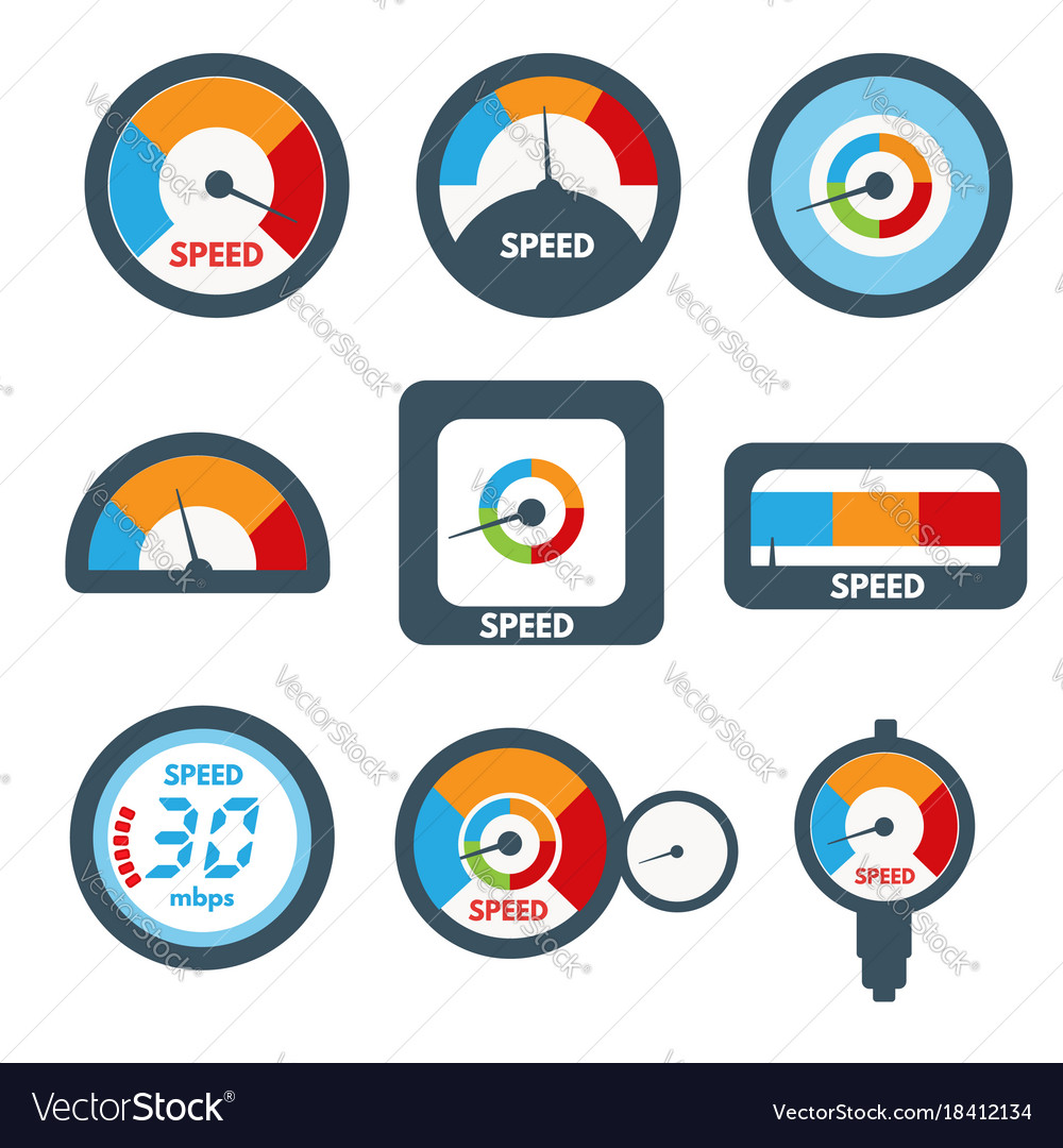 Loading speed gauge Royalty Free Vector Image - VectorStock
