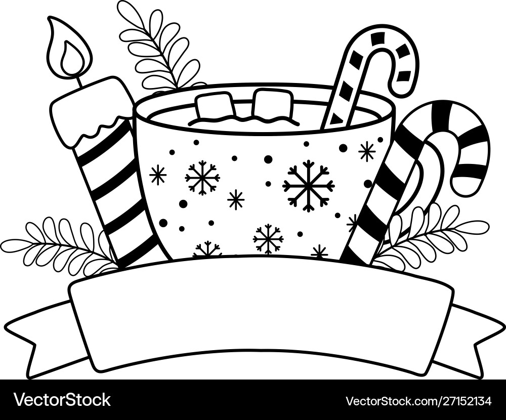 Merry christmas cup design Royalty Free Vector Image