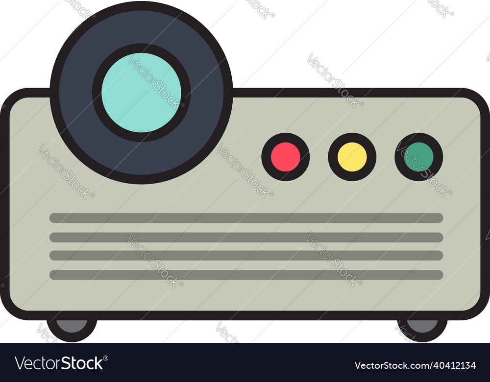 Projector device for presentation icon Royalty Free Vector