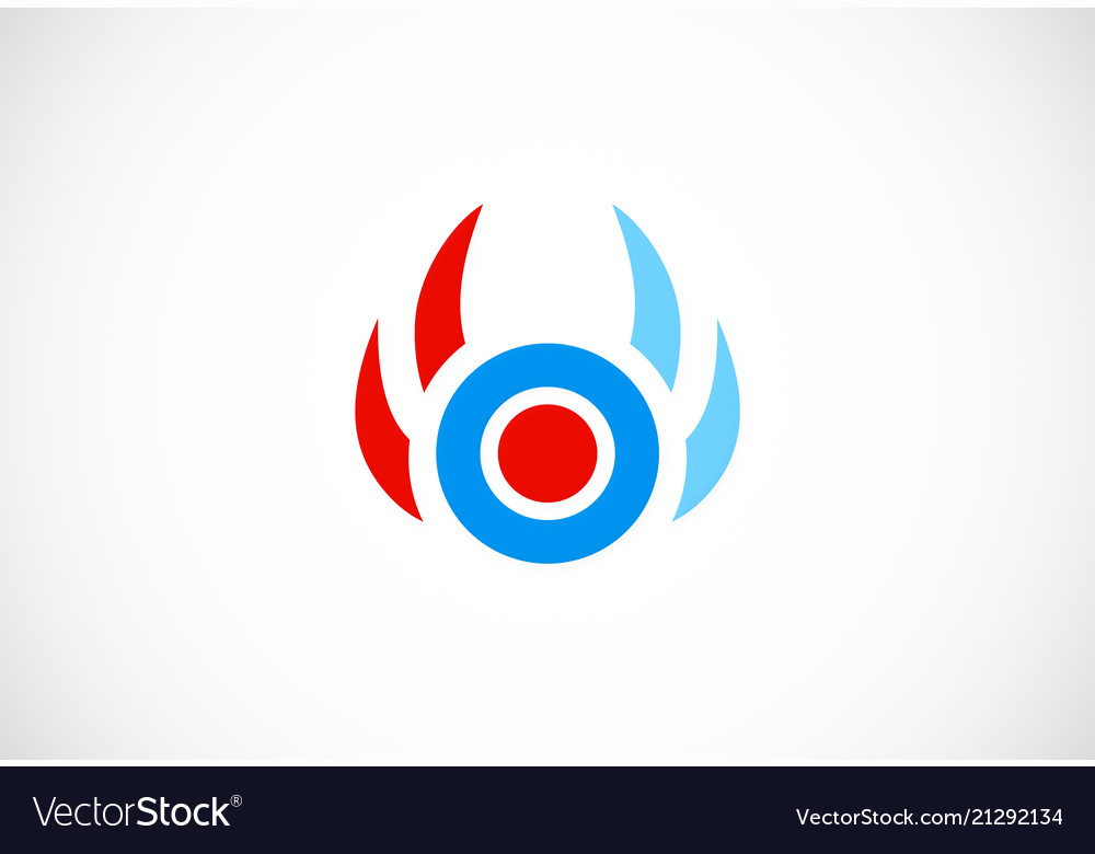 Round target shape logo Royalty Free Vector Image