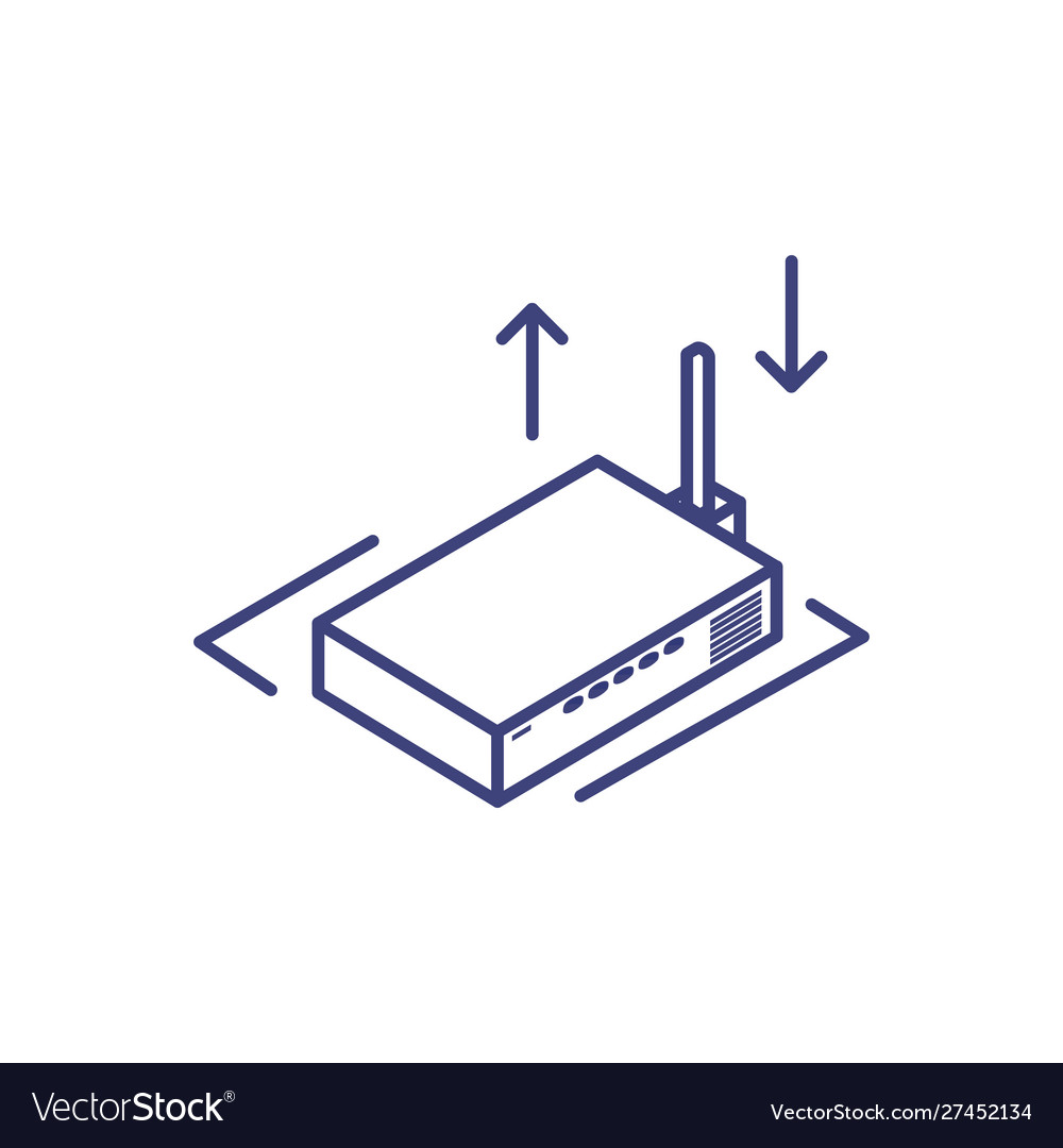 Wireless router on white background Royalty Free Vector