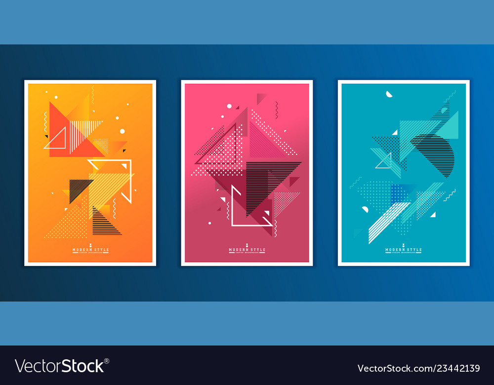 Abstract geometric composition forms modern Vector Image
