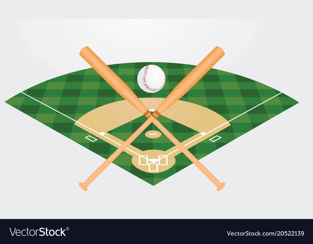 Baseball field Royalty Free Vector Image - VectorStock
