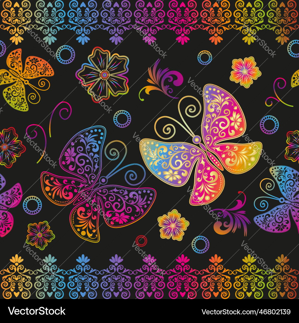 Colorful seamless spring gradient pattern with Vector Image
